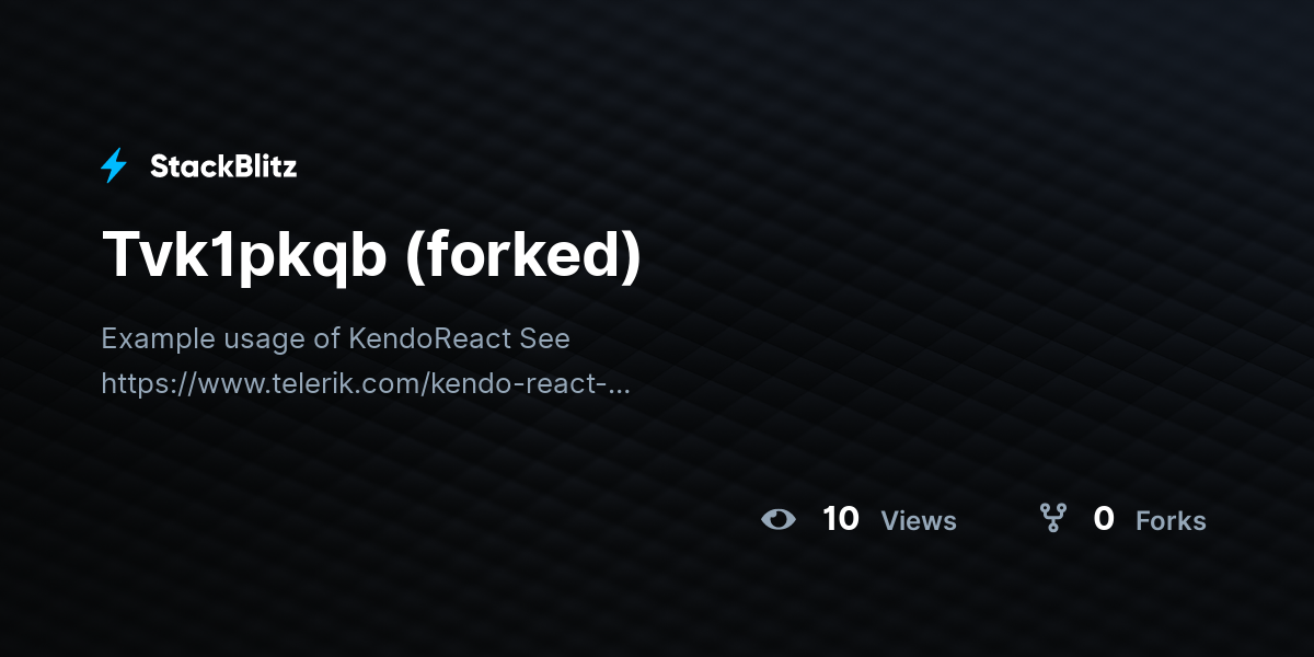 Tvk1pkqb (forked) - StackBlitz