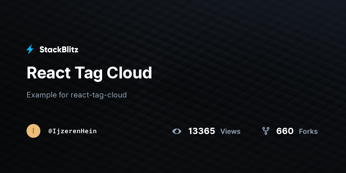 React Tag Cloud - StackBlitz