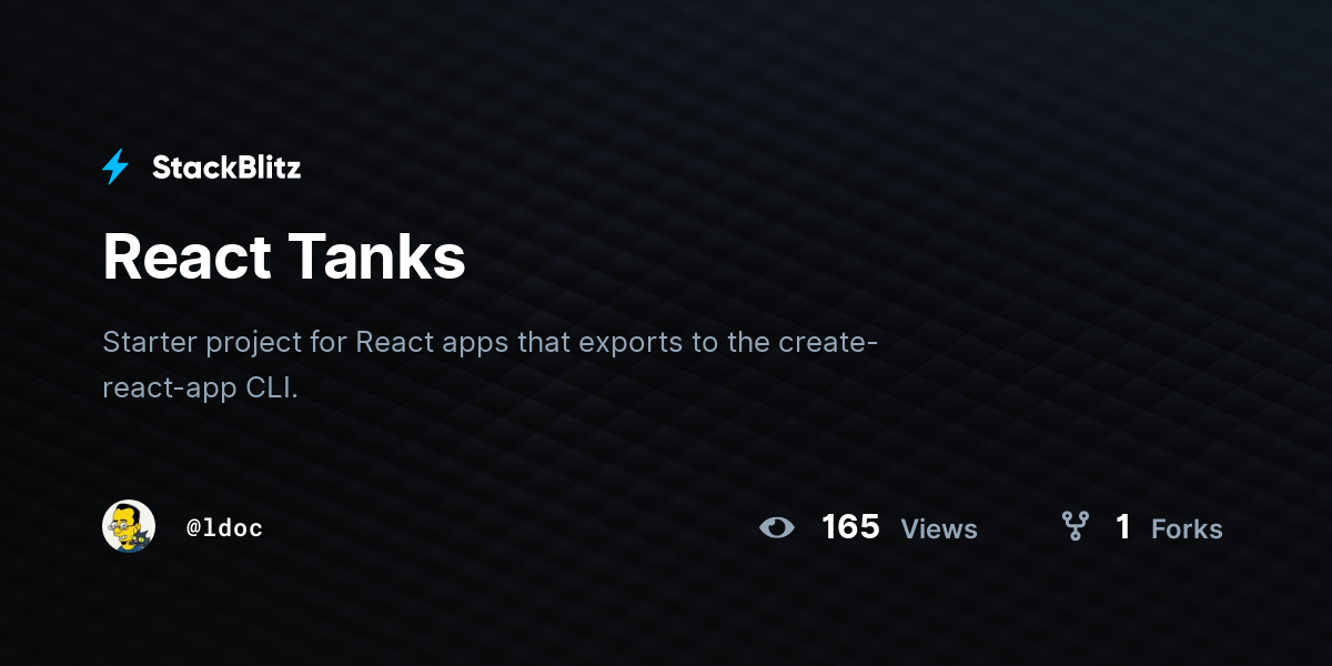 React Tanks - StackBlitz