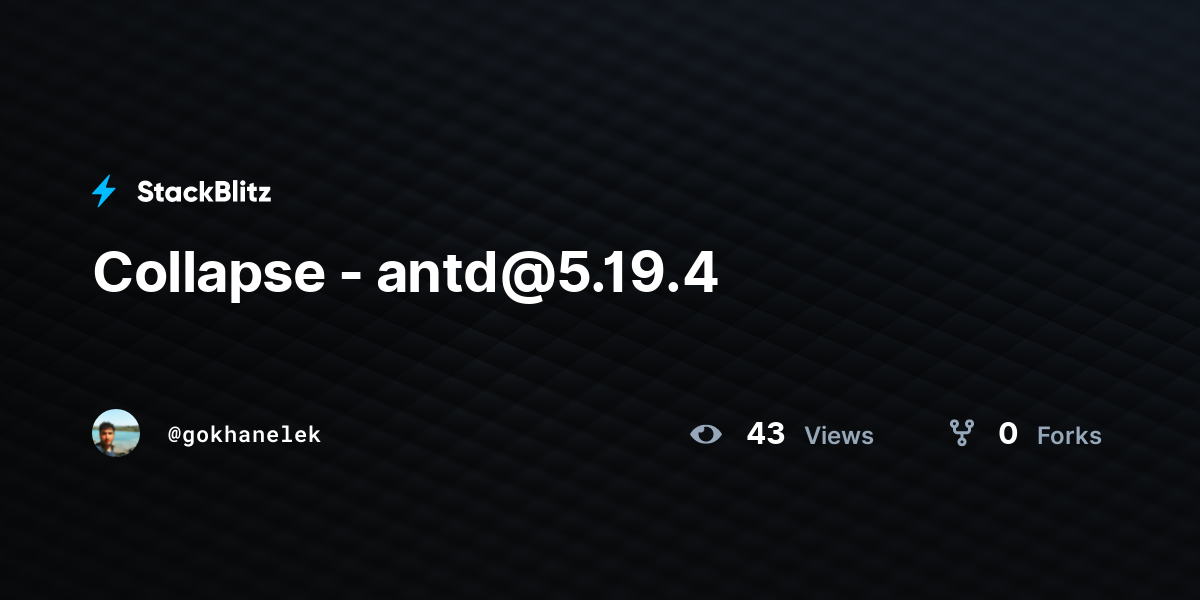 Collapse - antd@5.19.4 - StackBlitz