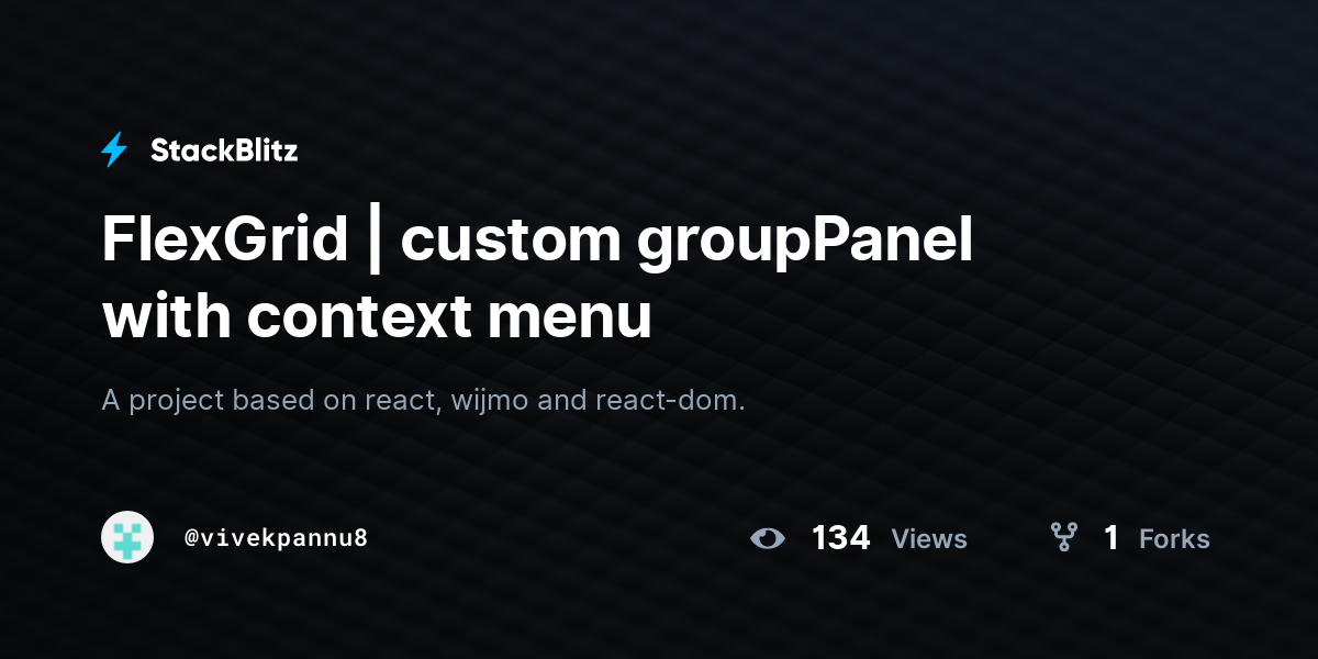 FlexGrid | custom groupPanel with context menu - StackBlitz