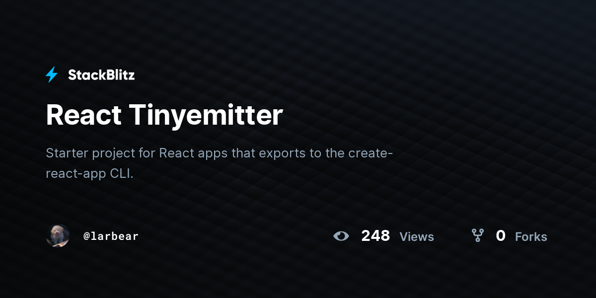 React Tinyemitter - StackBlitz