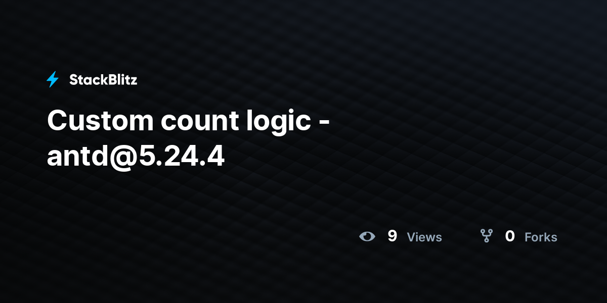 Custom count logic - antd@5.24.4 - StackBlitz