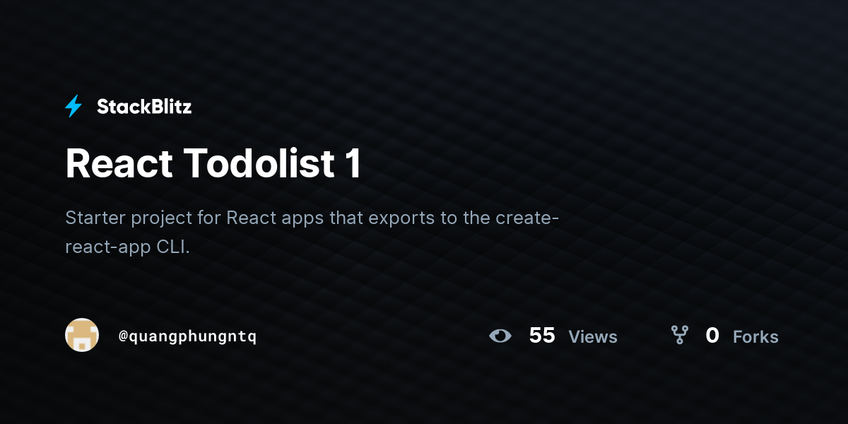 React Todolist 1 - StackBlitz