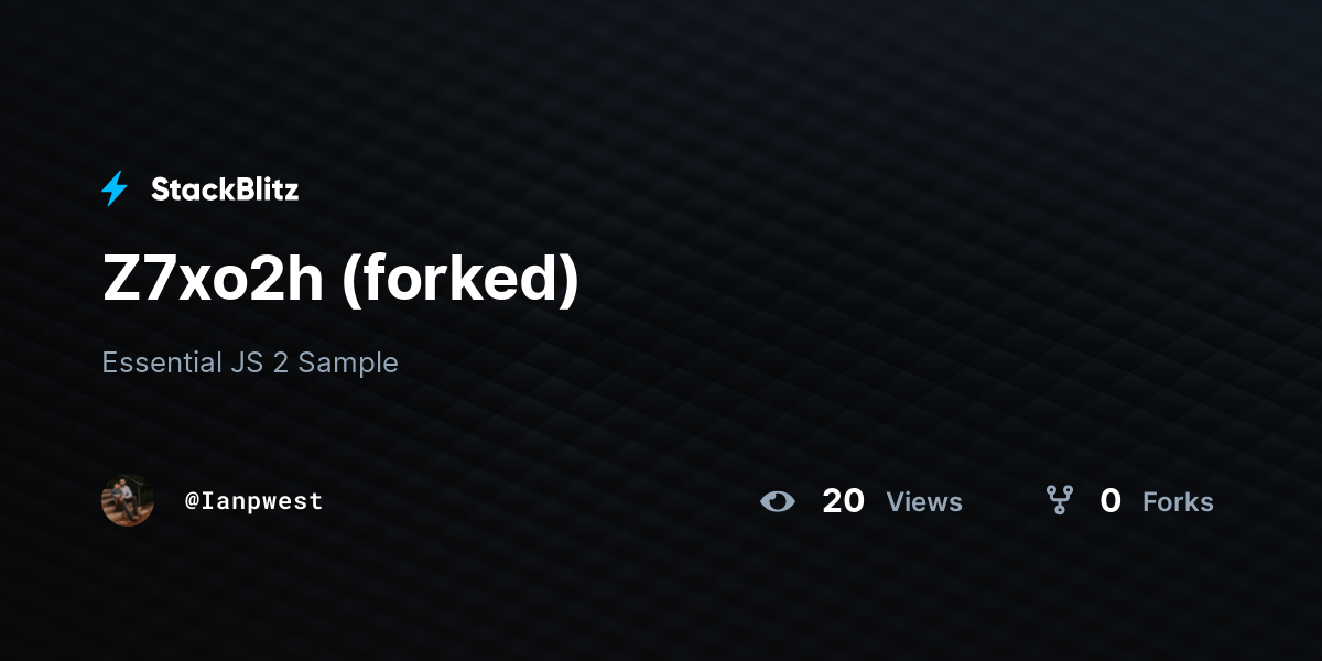 Z7xo2h (forked) - StackBlitz