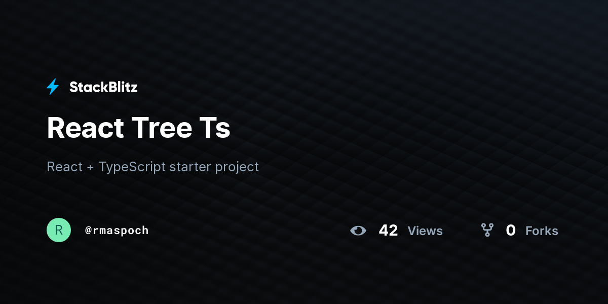 React Tree Ts - StackBlitz