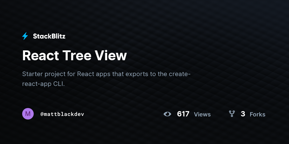 React Tree View - StackBlitz