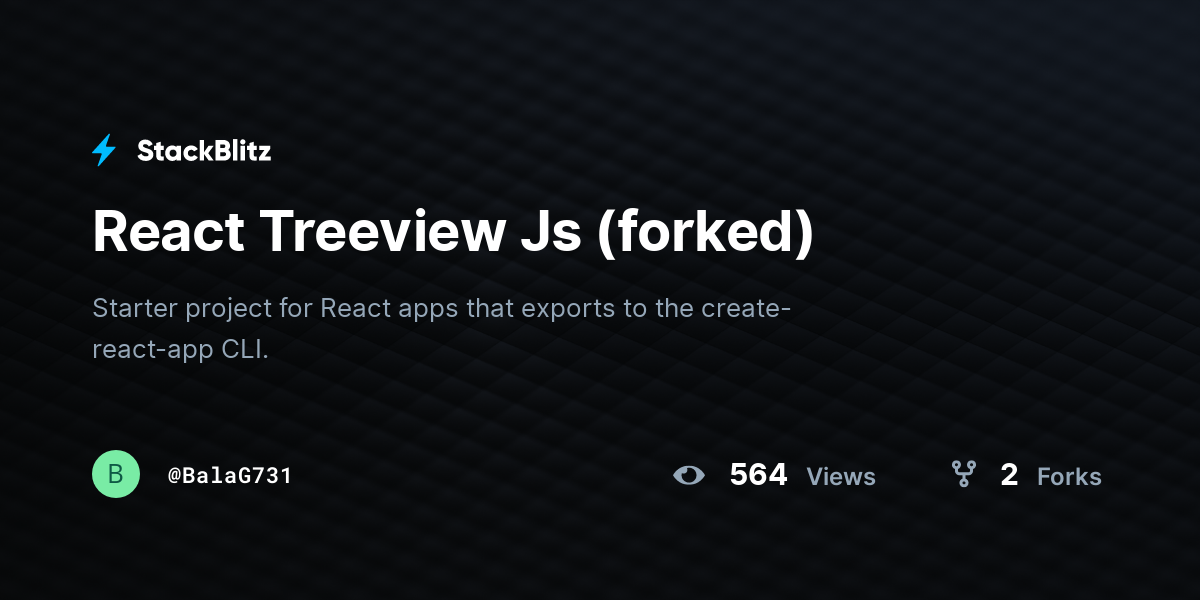 React Treeview Js (forked) - StackBlitz