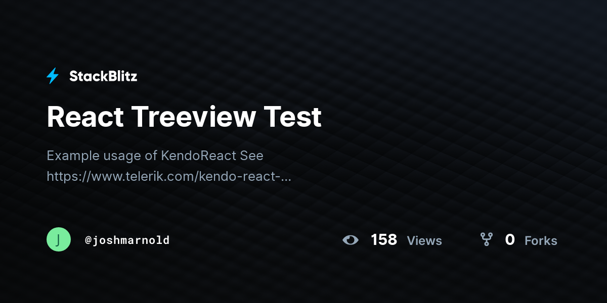 React Treeview Test - StackBlitz