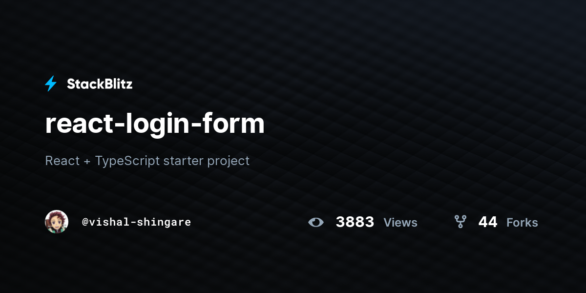 react-login-form - StackBlitz