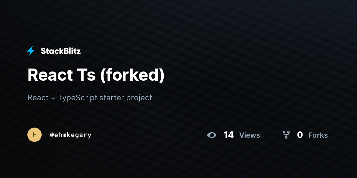 React Ts (forked) - StackBlitz