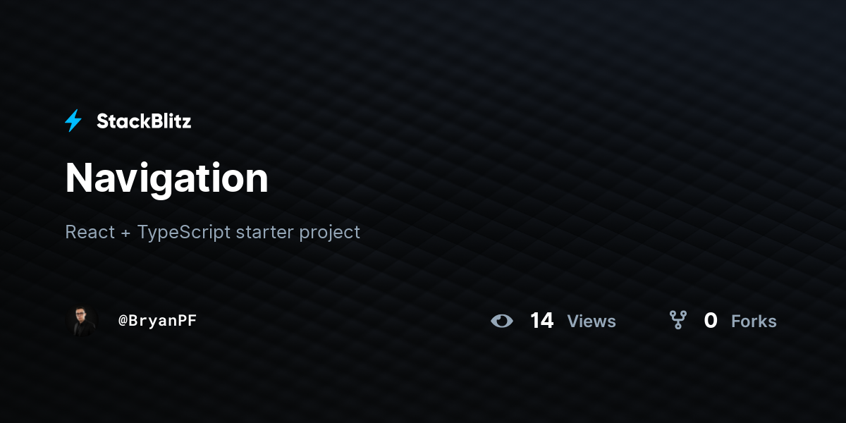 Navigation - StackBlitz
