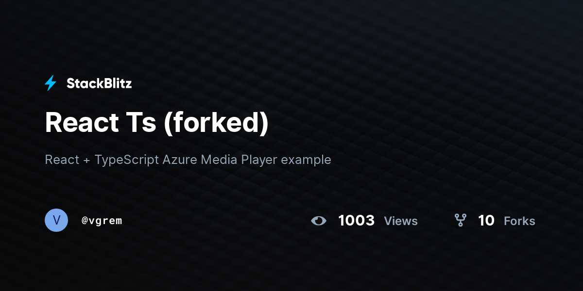 React Ts (forked) - StackBlitz