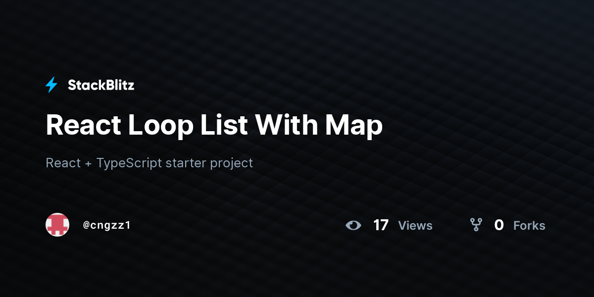 React Loop List With Map - StackBlitz