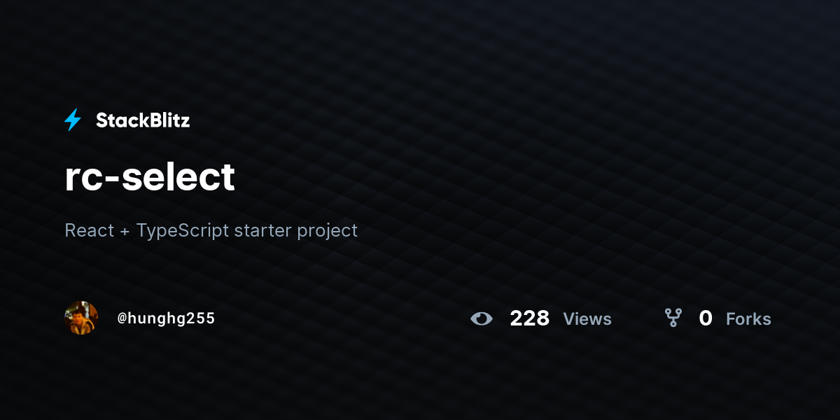 rc-select - StackBlitz