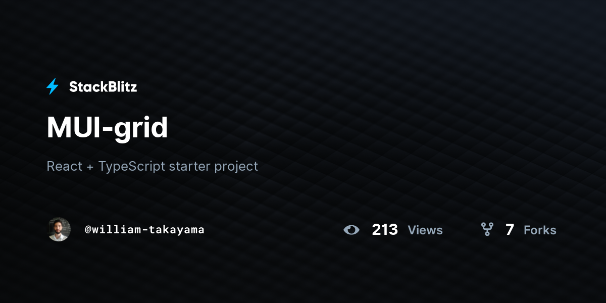 MUI-grid - StackBlitz