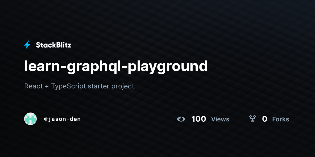 learn-graphql-playground - StackBlitz