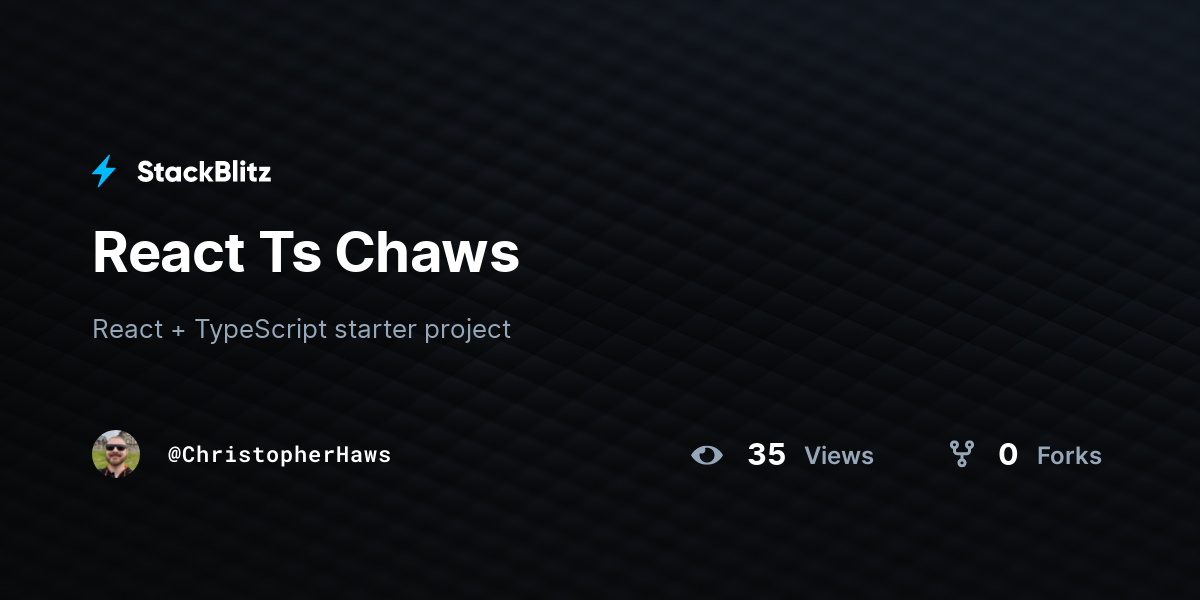 React Ts Chaws - StackBlitz
