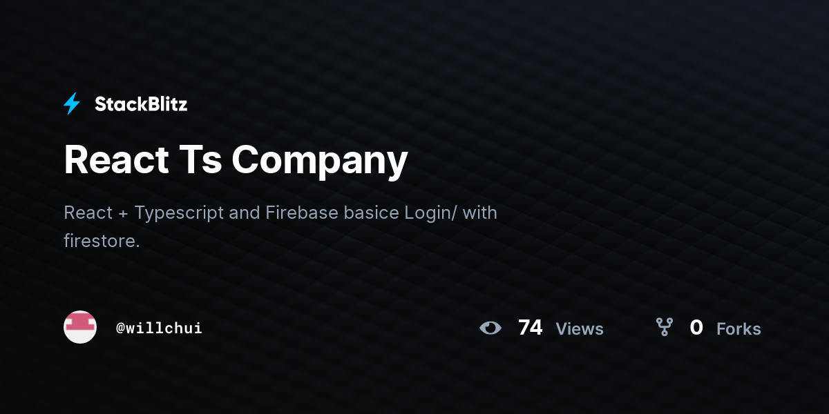 React Ts Company - StackBlitz