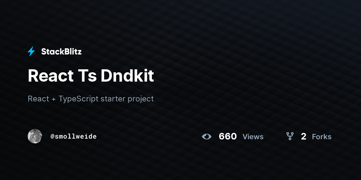 React Ts Dndkit - StackBlitz