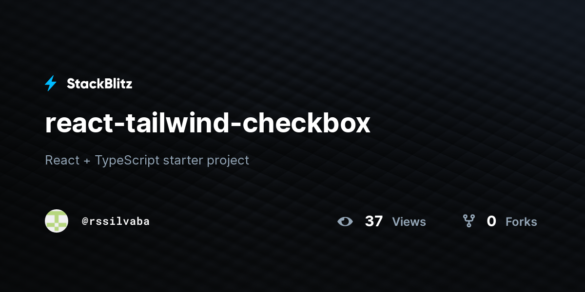 react-tailwind-checkbox - StackBlitz react-tailwind-checkbox - StackBlitz