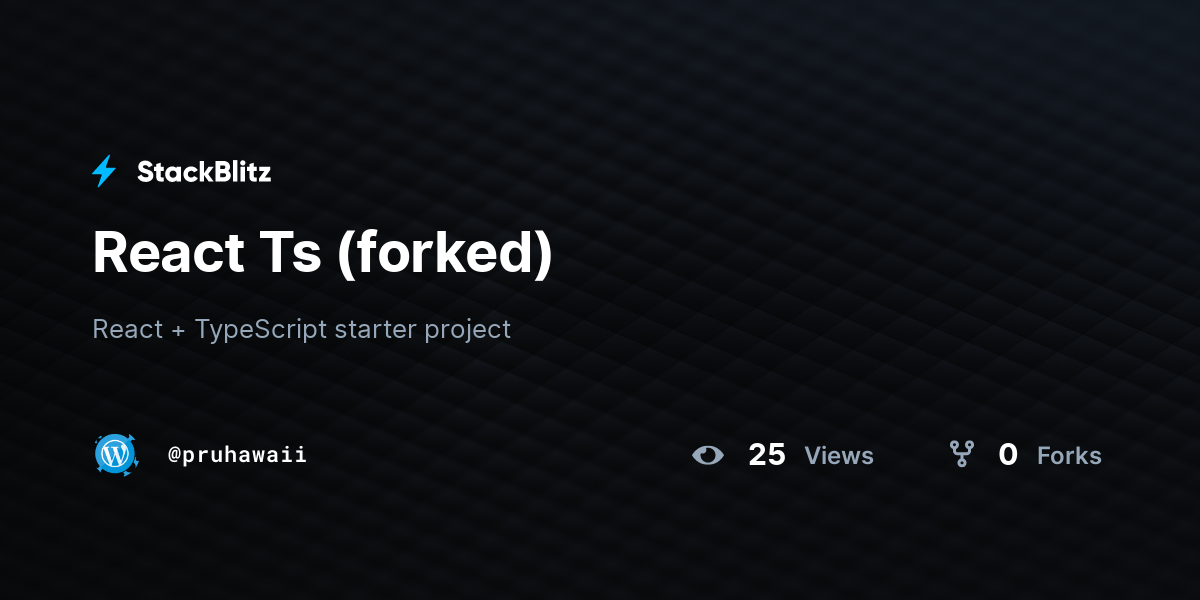 React Ts (forked) - StackBlitz