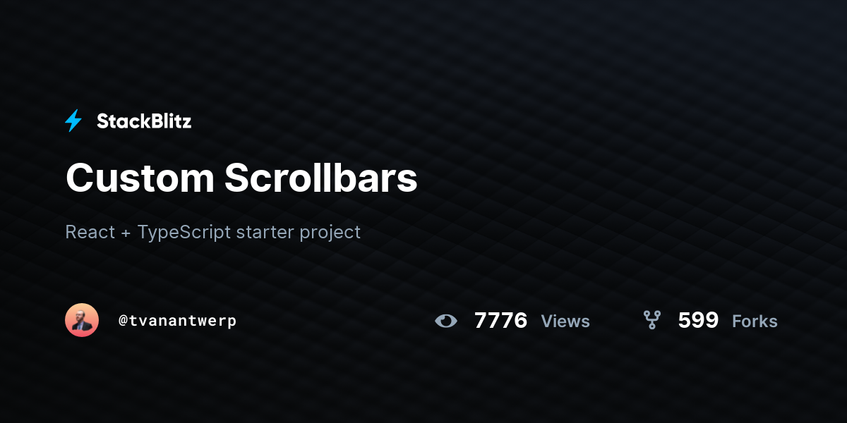 Custom Scrollbars - StackBlitz
