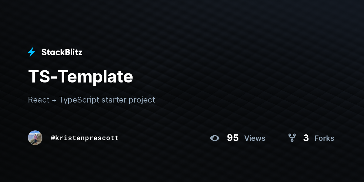 Ts Template Stackblitz