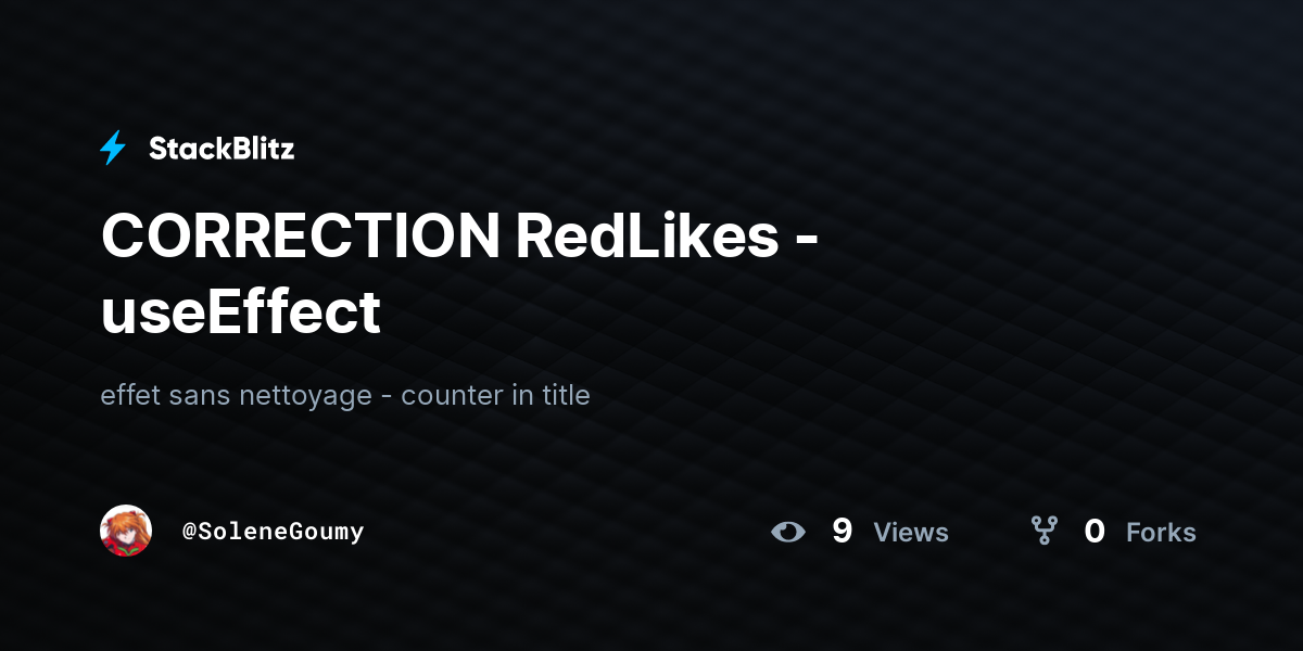 CORRECTION RedLikes - useEffect - StackBlitz