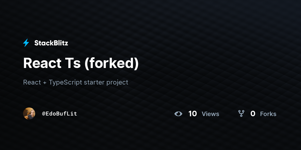 React Ts Forked Stackblitz 5218