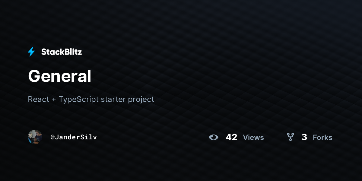 General - StackBlitz