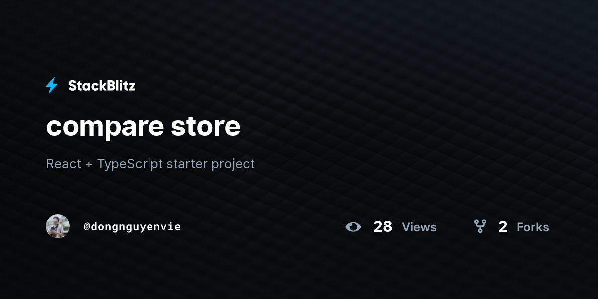 compare store - StackBlitz