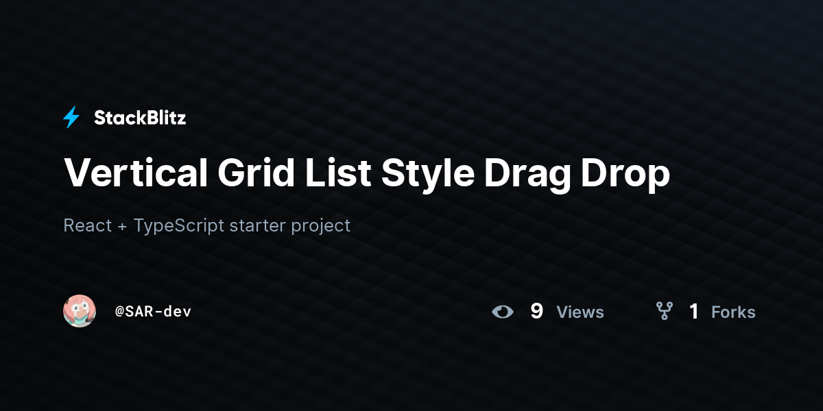 Vertical Grid List Style Drag Drop - StackBlitz