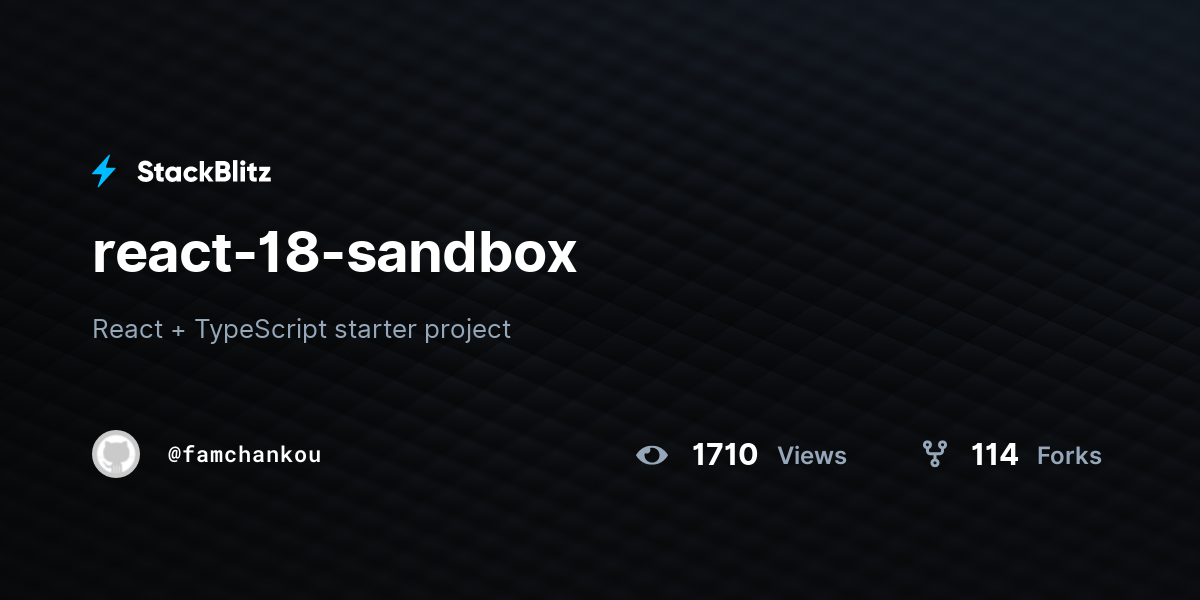 react-18-sandbox - StackBlitz