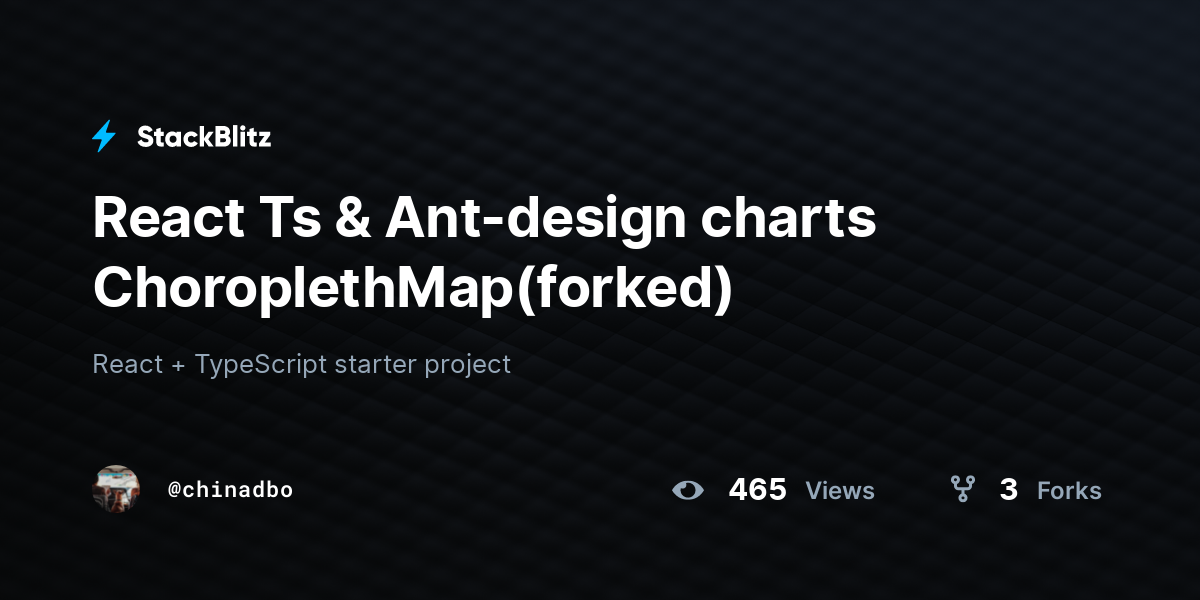 React Ts & Ant-design charts ChoroplethMap(forked) - StackBlitz