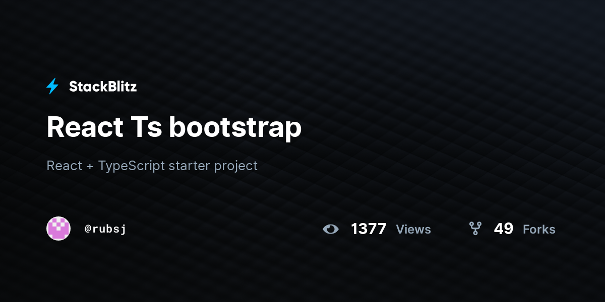 React Ts bootstrap - StackBlitz