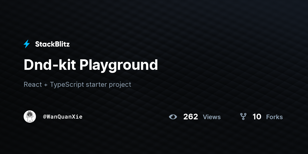 Dnd-kit Playground - StackBlitz