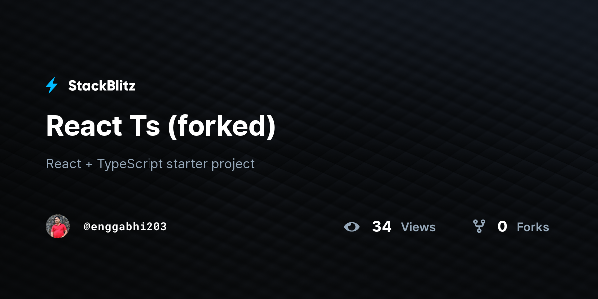 React Ts (forked) - StackBlitz