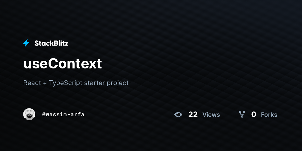 useContext - StackBlitz