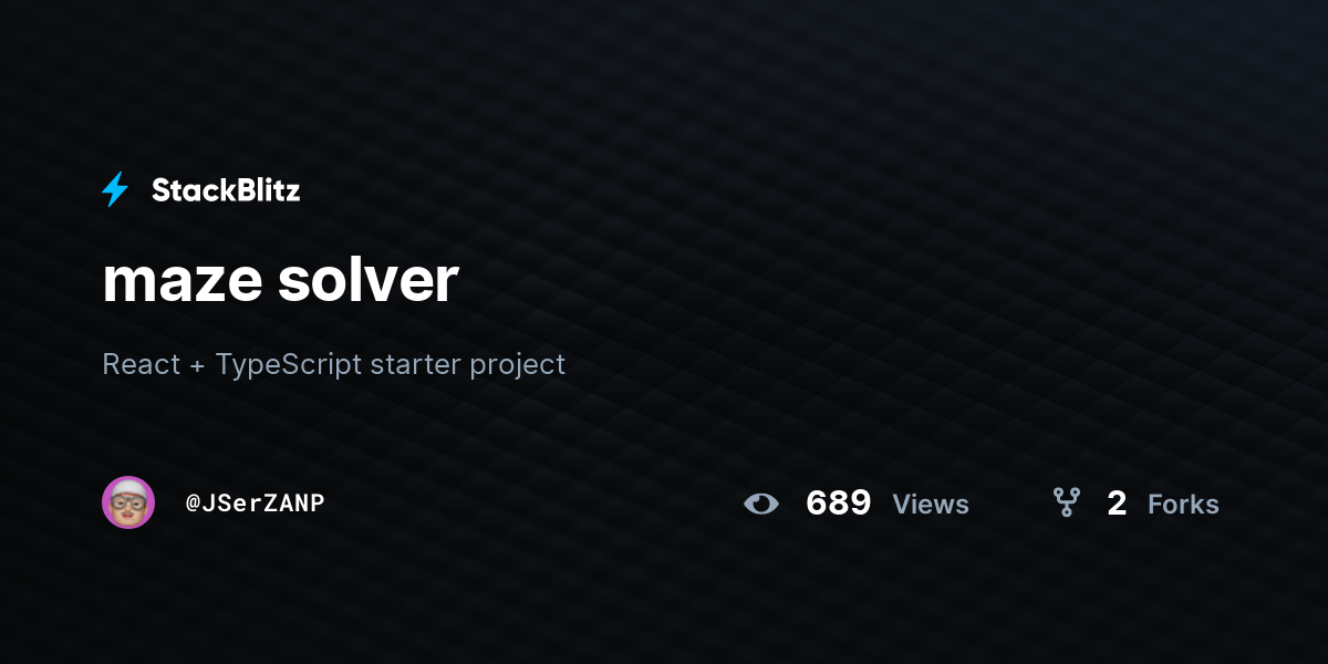 maze solver - StackBlitz