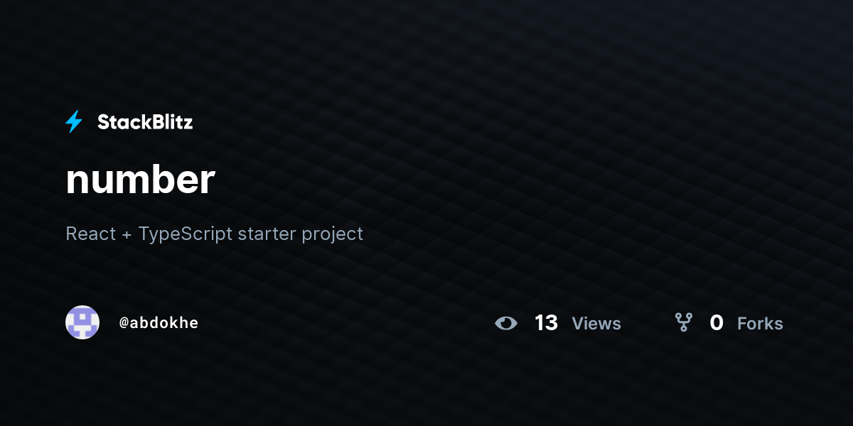 number - StackBlitz