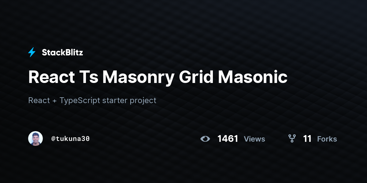 React Ts Masonry Grid Masonic - StackBlitz