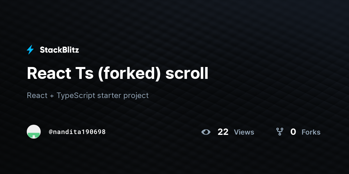 React Ts (forked) scroll - StackBlitz