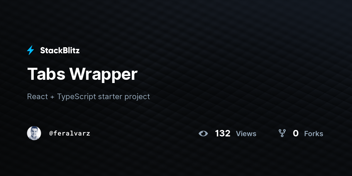 Tabs Wrapper - StackBlitz