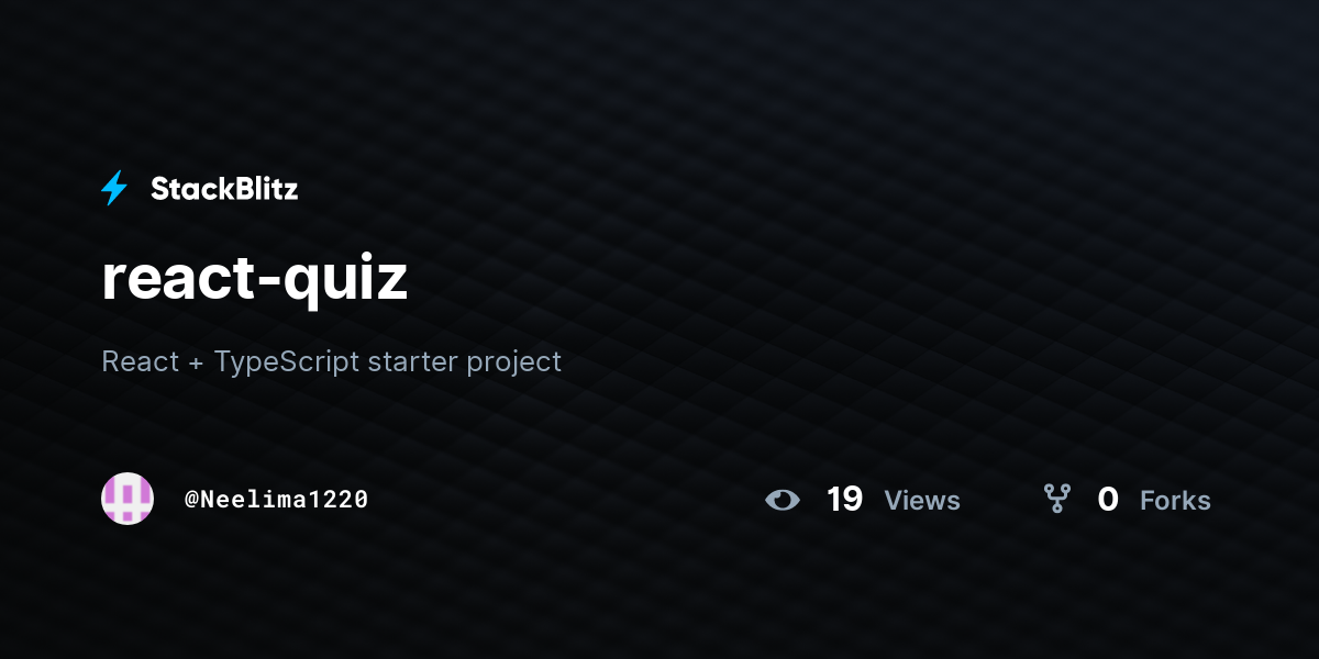react-quiz - StackBlitz