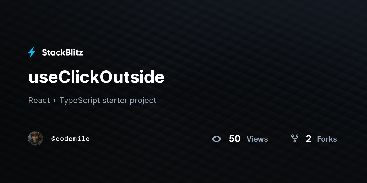 useClickOutside - StackBlitz