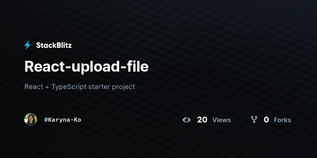 React-upload-file - StackBlitz