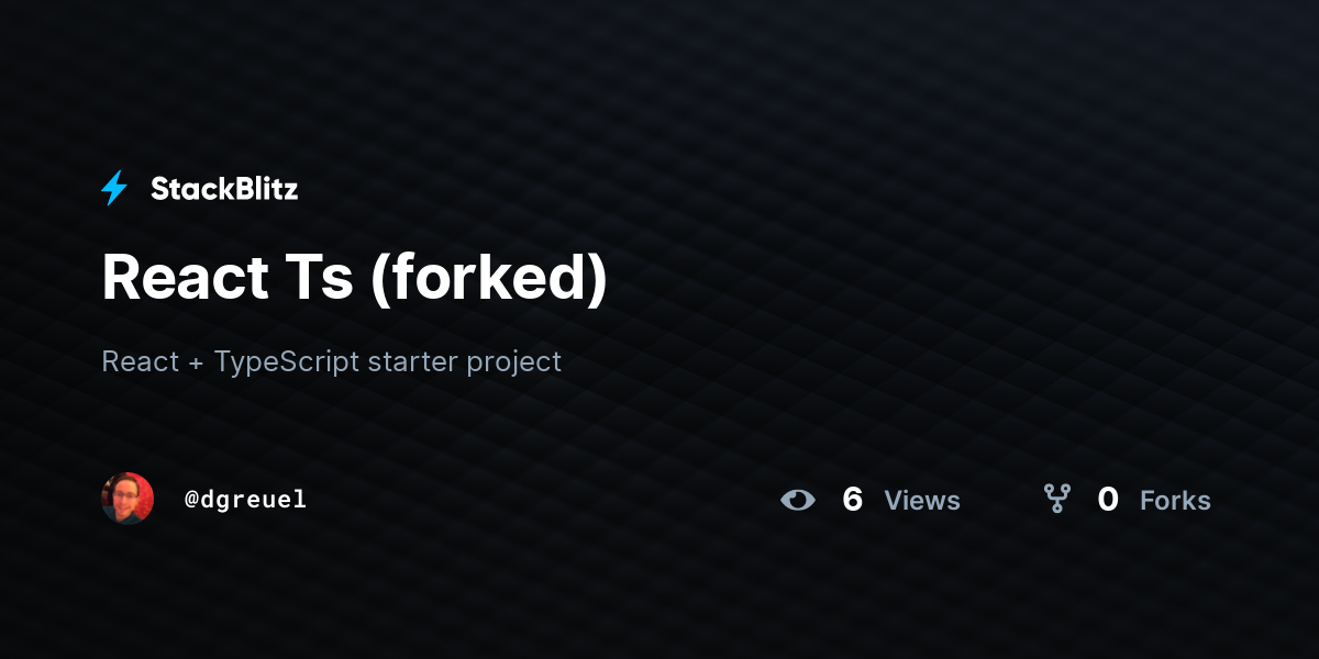 React Ts (forked) - StackBlitz