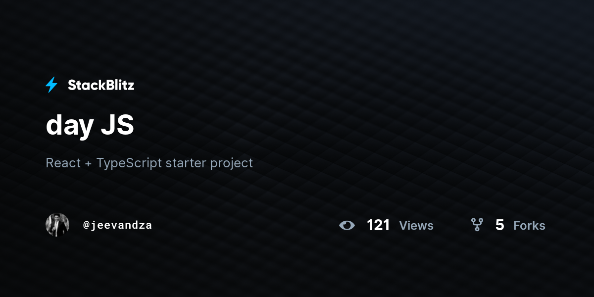 day JS - StackBlitz