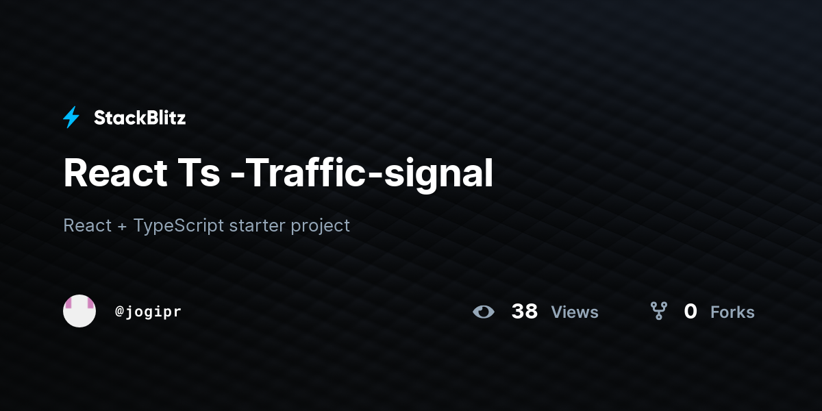 React Ts -Traffic-signal - StackBlitz